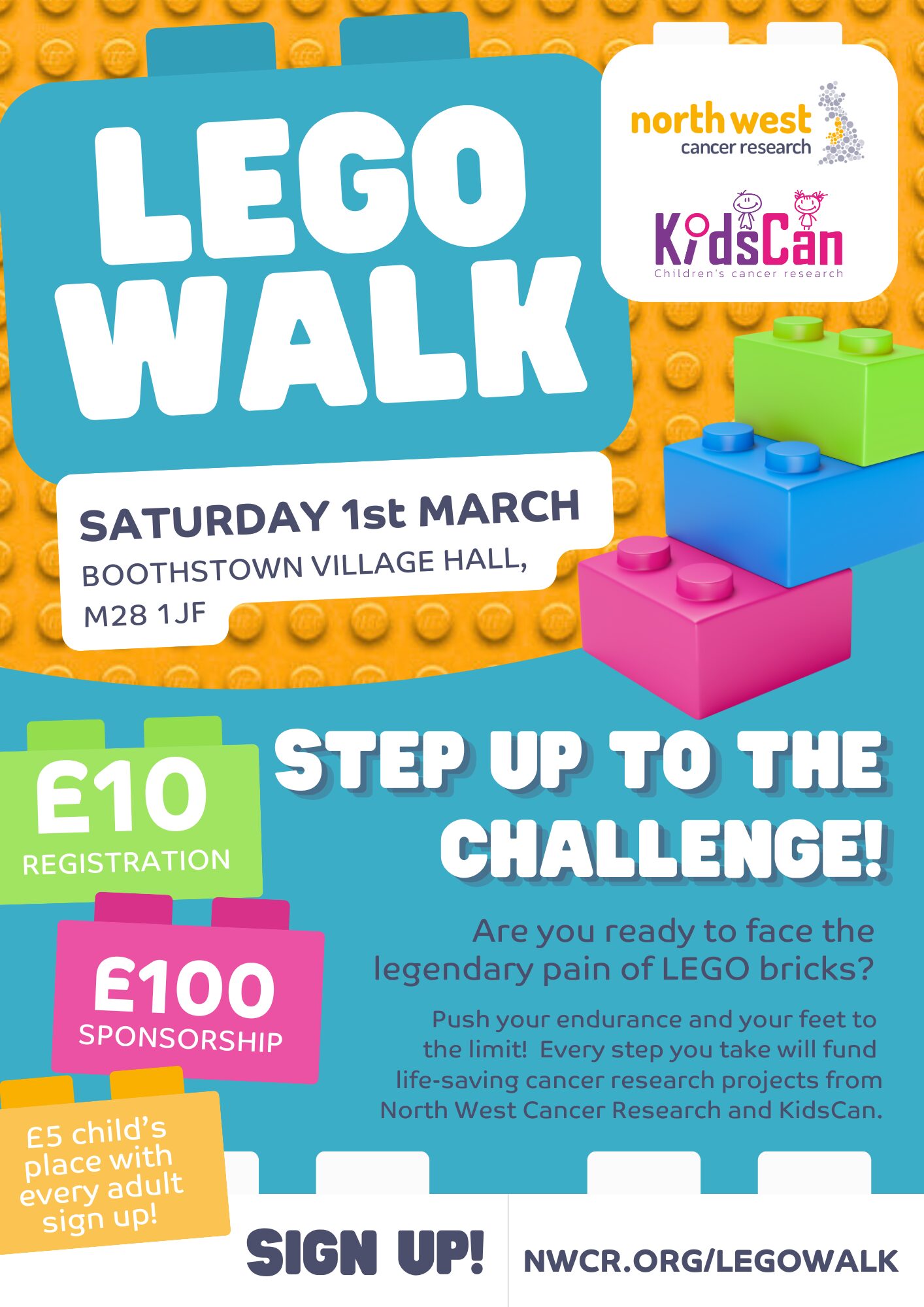 🔥 Step Up for a Cause: Fire & Lego Walk! 🔥 - pro-manchester